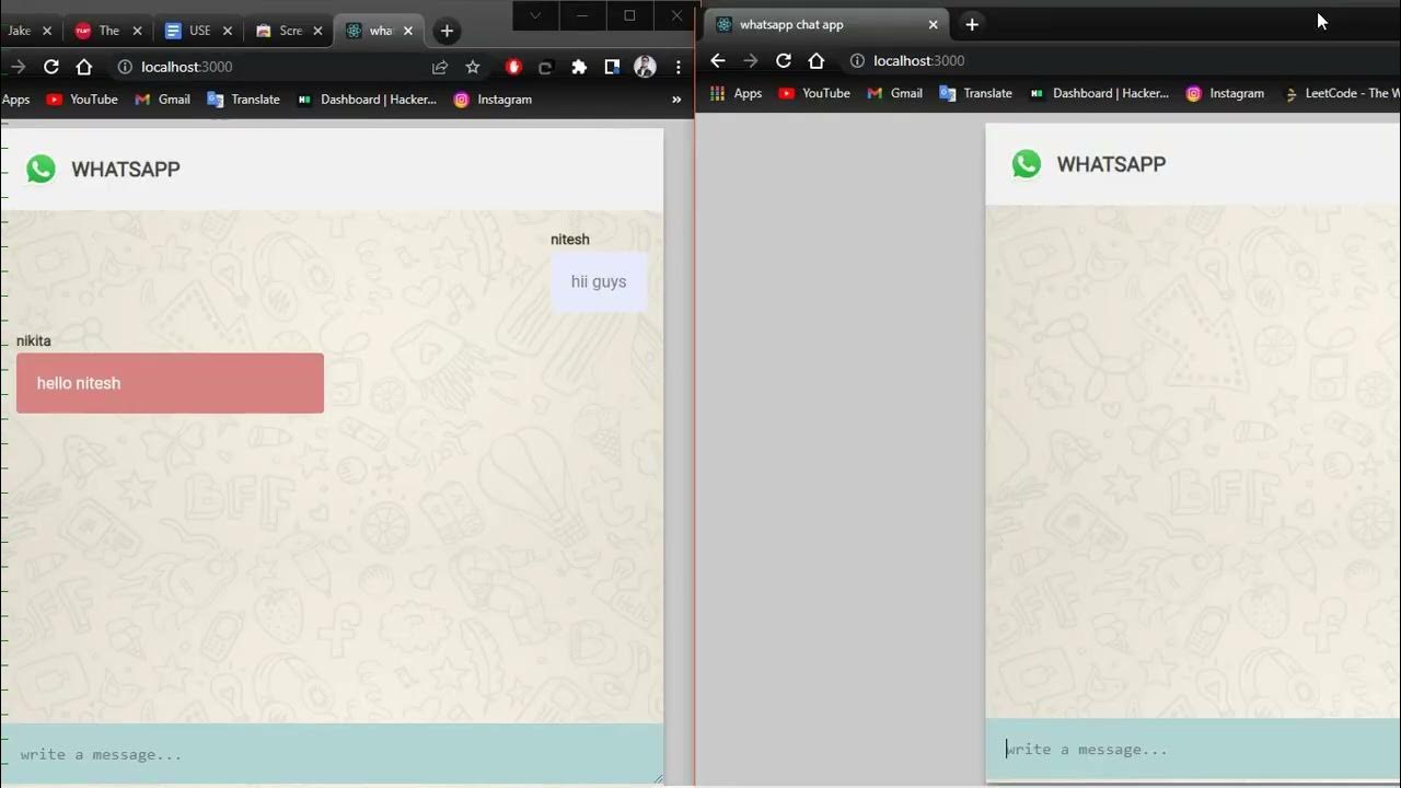 real time chat application project. - YouTube