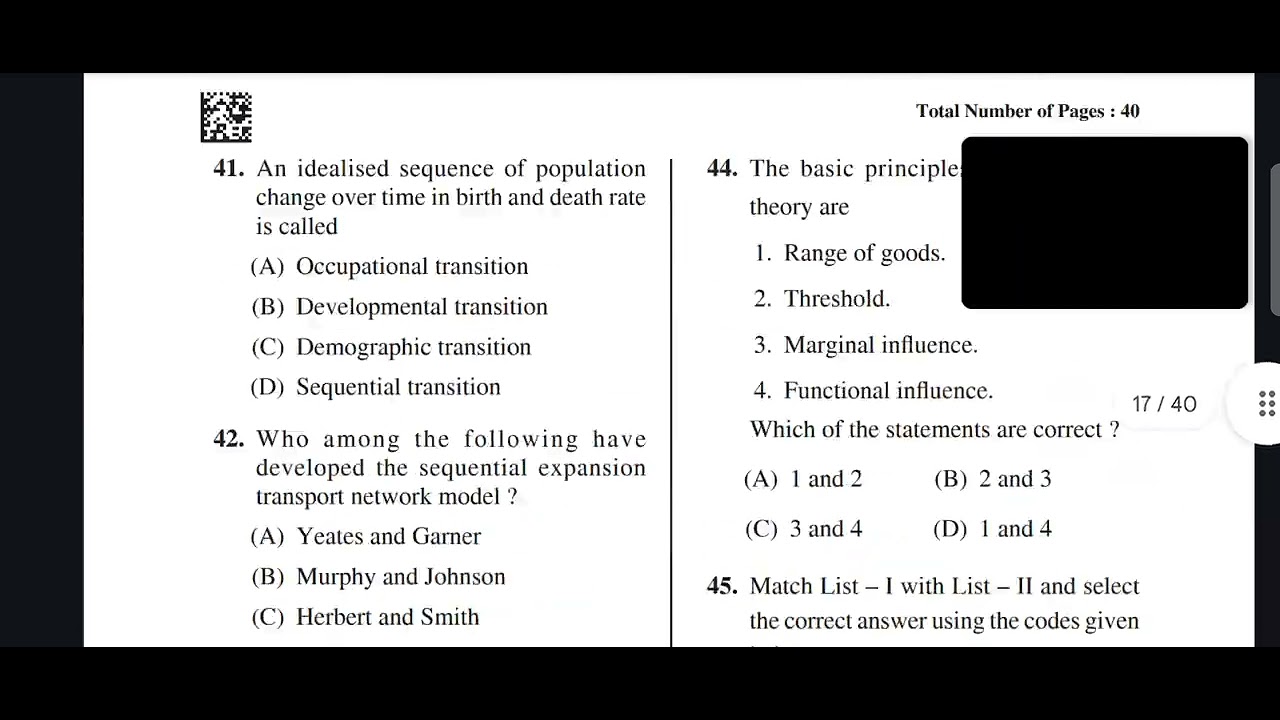 KSET GEOGRAPHY PAPER-2 QUESTION PAPER 2020 - YouTube