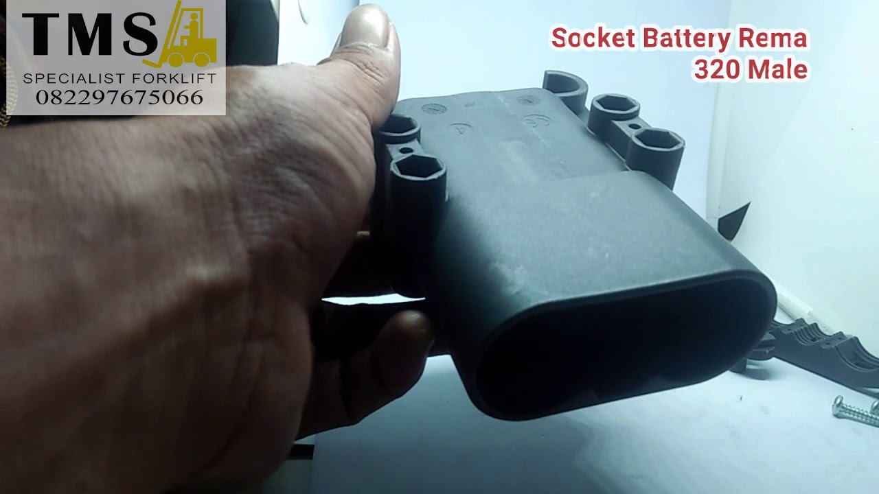 Socket Battery REMA 320A for forklift - Male - YouTube