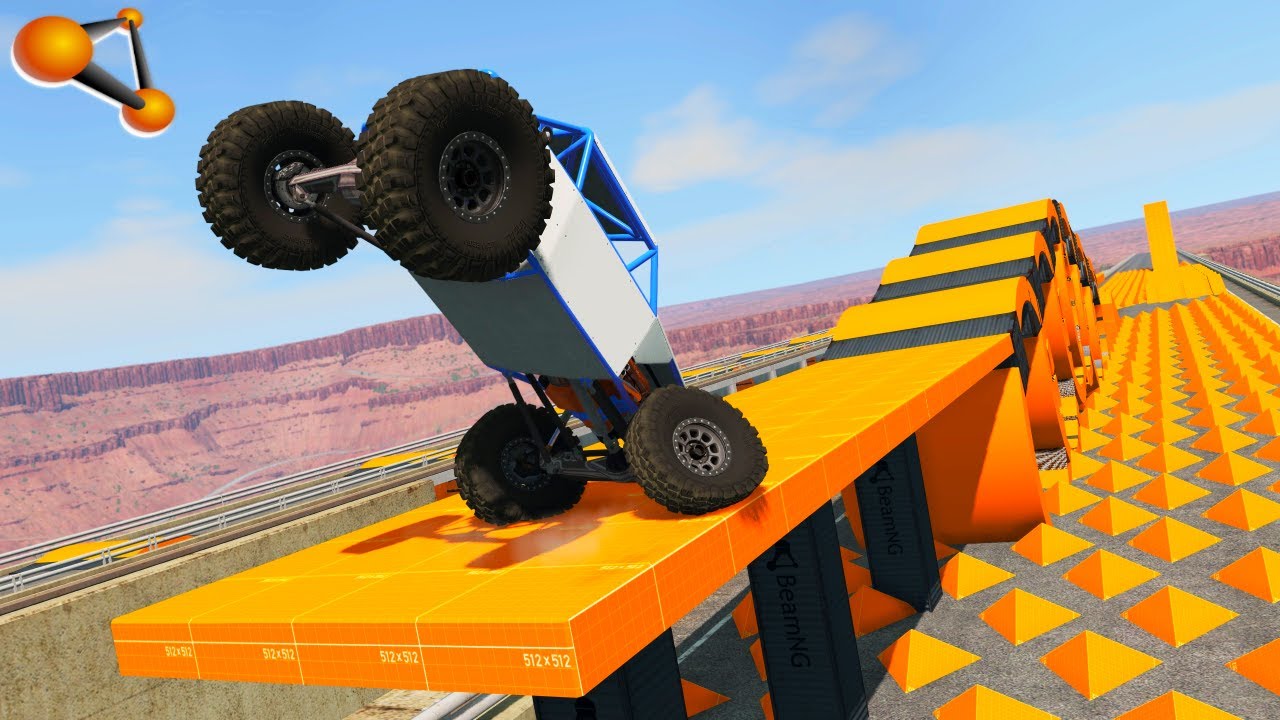 BeamNG.drive - Extreme Obstacle Course For Cars - YouTube