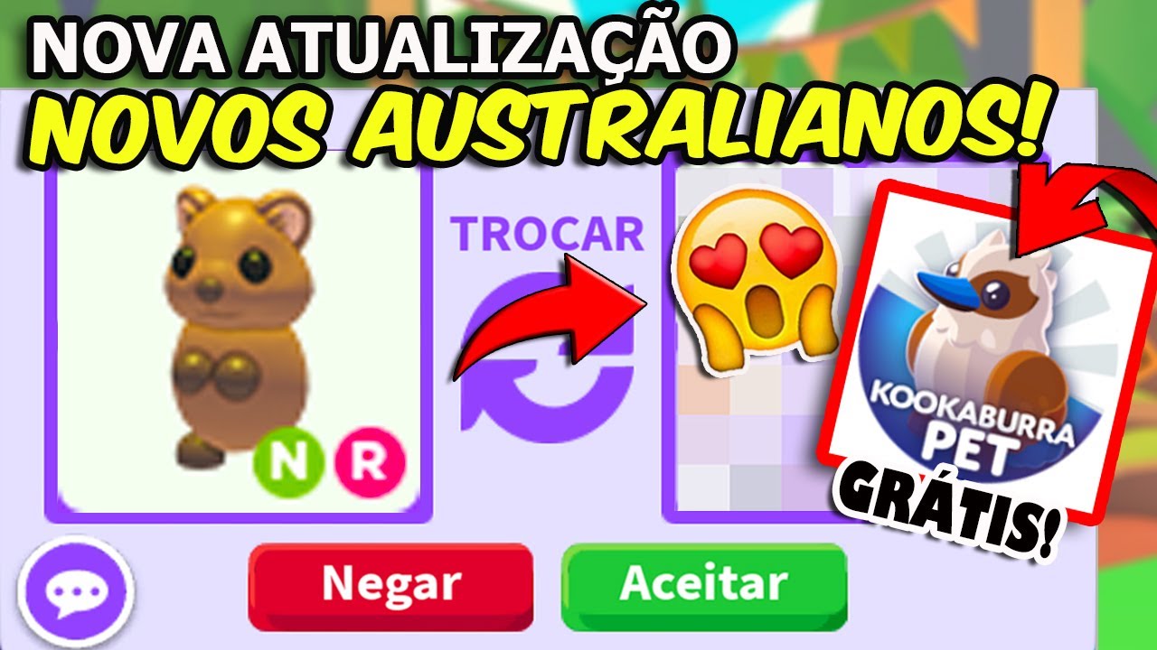 TROCANDO QUOKKA NEON! NOVOS PETS AUSTRALIANOS! NOVA ATUALIZAÇÃO + PET ...