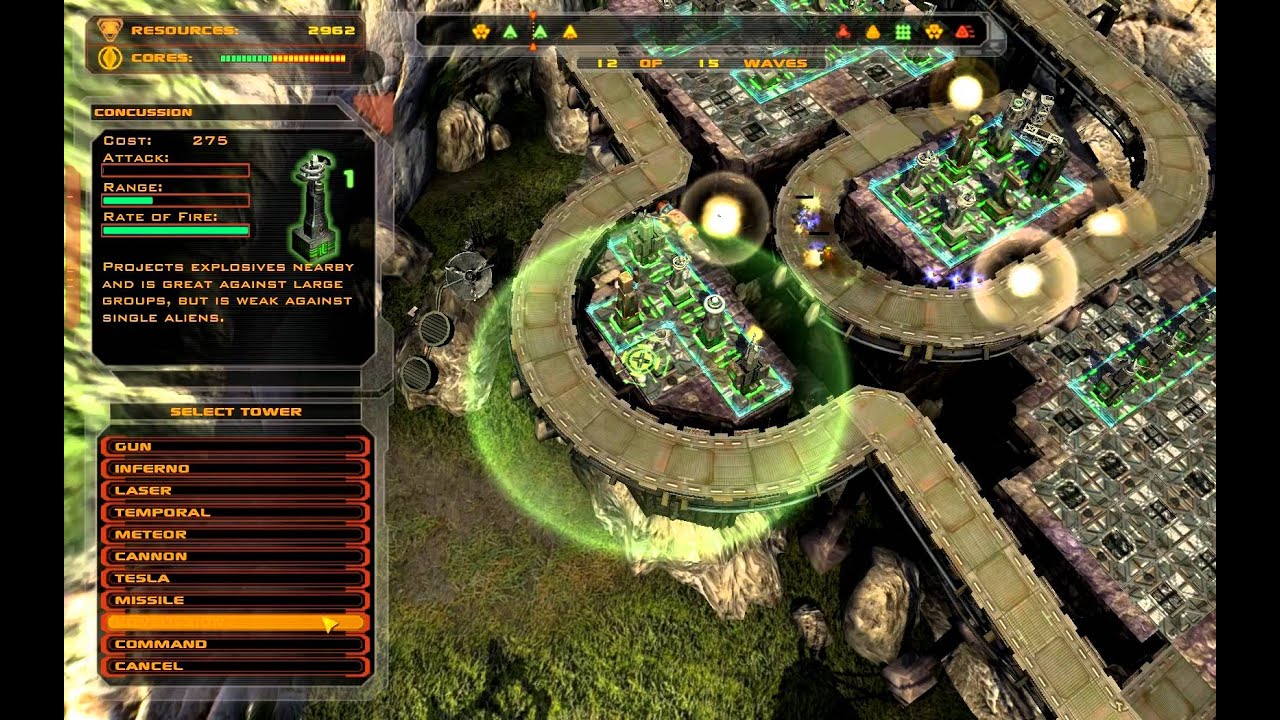 Defense Grid : Standing Order | Green Tower Only | Gold - YouTube