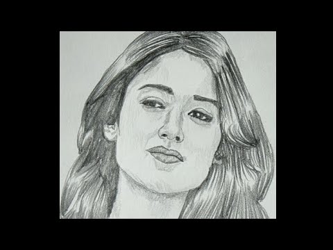 how to draw Ileana D'Cruz | indian actress | pencil drawing - YouTube
