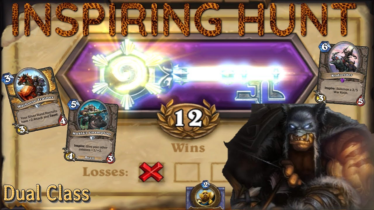 Hearthstone Arena | 12 Win Hunter Paladin Inspiring Hunt | Dual-Class ...
