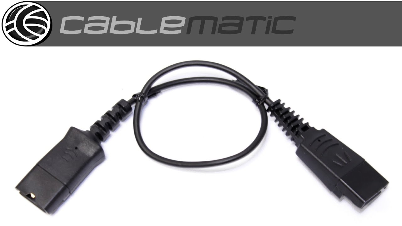 Cable adaptador de conector Plantronics® QD a GN NetCom® QD distribuido ...