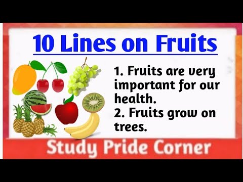 10 Lines on Fruits | 10 Lines on Fruits 🍍🍎in English | Few Lines on ...
