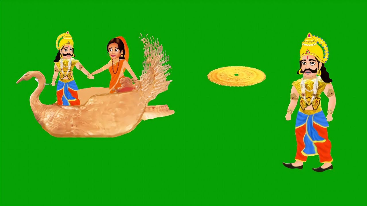 रावण का पुष्पक विमान ग्रीन स्क्रीन कार्टून/green screen lankesh Ravan ...