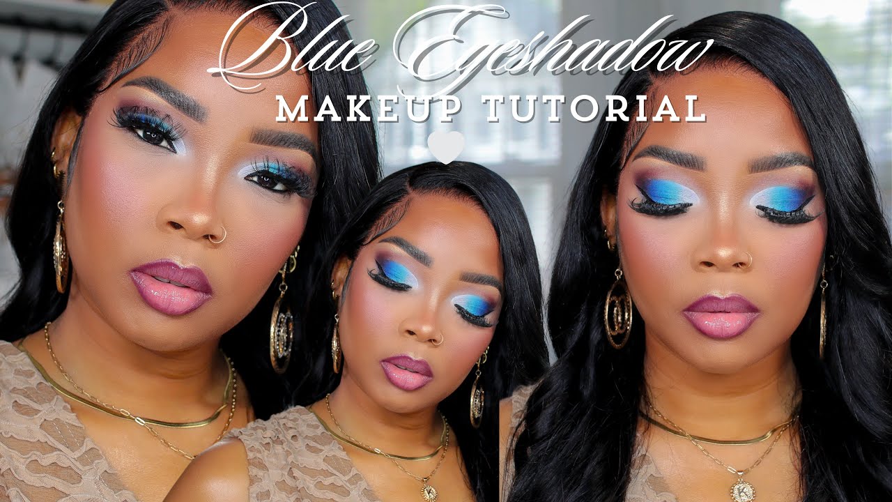 Blue Eyeshadow Makeup Tutorial | Selfie Tripod Giveaway - YouTube
