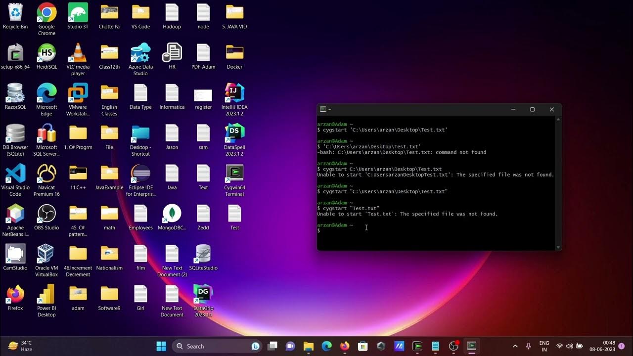 How to open file from Cygwin - YouTube