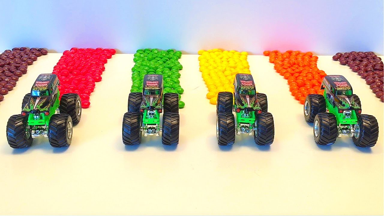 GRAVE DIGGER | MONSTER JAM | CANDY CRASHERS | HOT WHEELS MONSTER TRUCKS ...