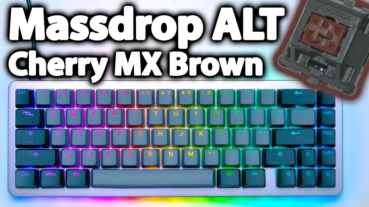 ASMR Massdrop ALT Cherry Brown Keyboard Sound Typing Button Mashing ...