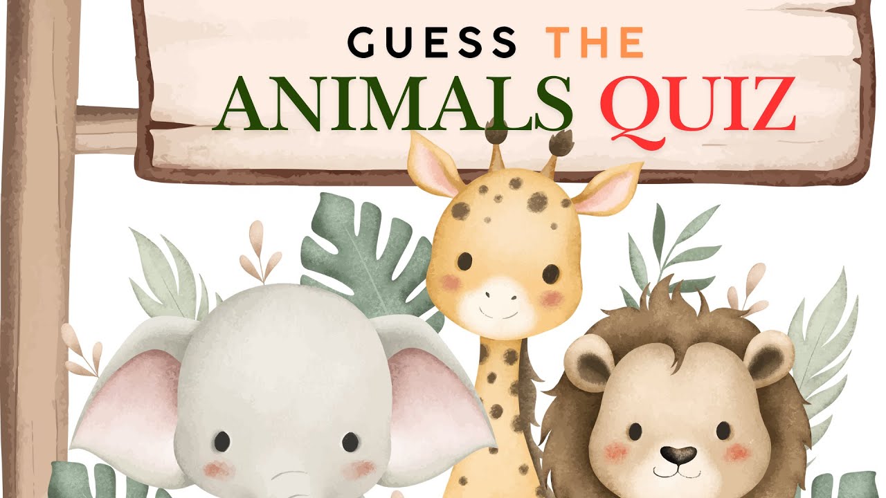 Guess the Animal Quiz | Kids Activities | Fun Quiz | Kids Learning ...