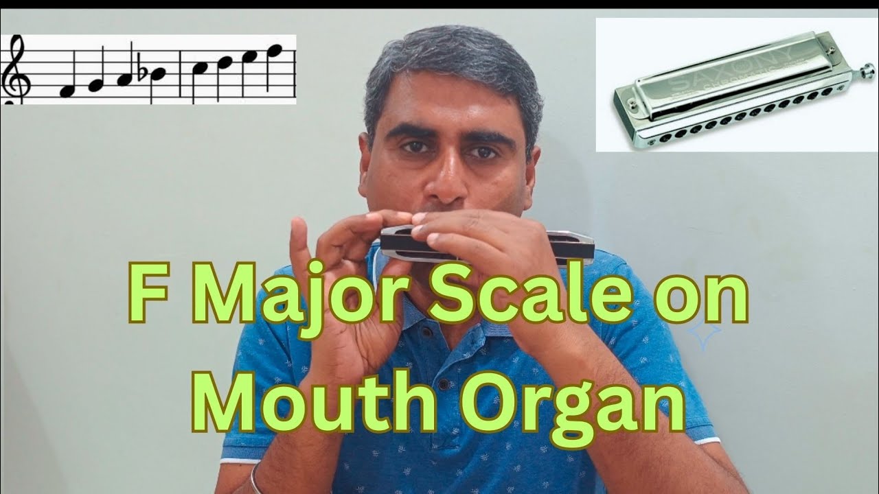 F Major Scale Harmonica | Mouth Organ Tutorial | Chromatic Harmonica ...