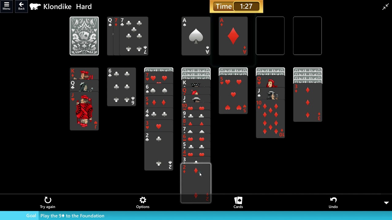 Star Club/Solitaire Dark-Klondike/Game # 06/Microsoft Solitaire New ...