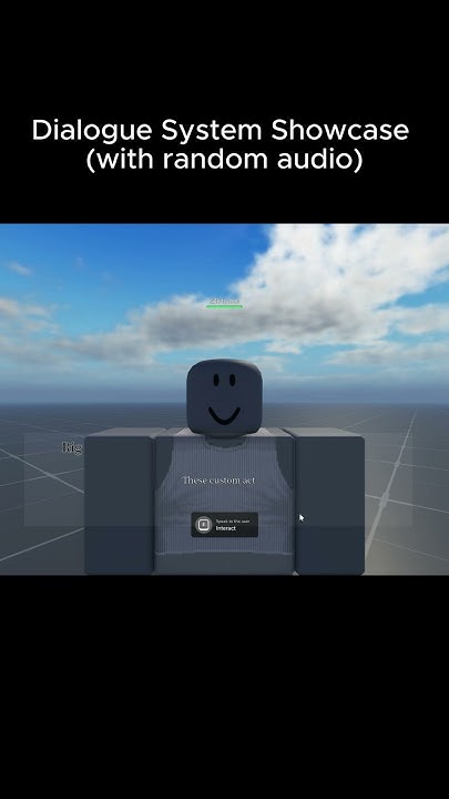 ROBLOX Dialogue System Showcase #roblox #robloxdev #robloxstudio - YouTube