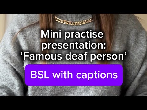 Mini practise BSL level 3 presentation: Famous Deaf Person (Paddy Ladd ...