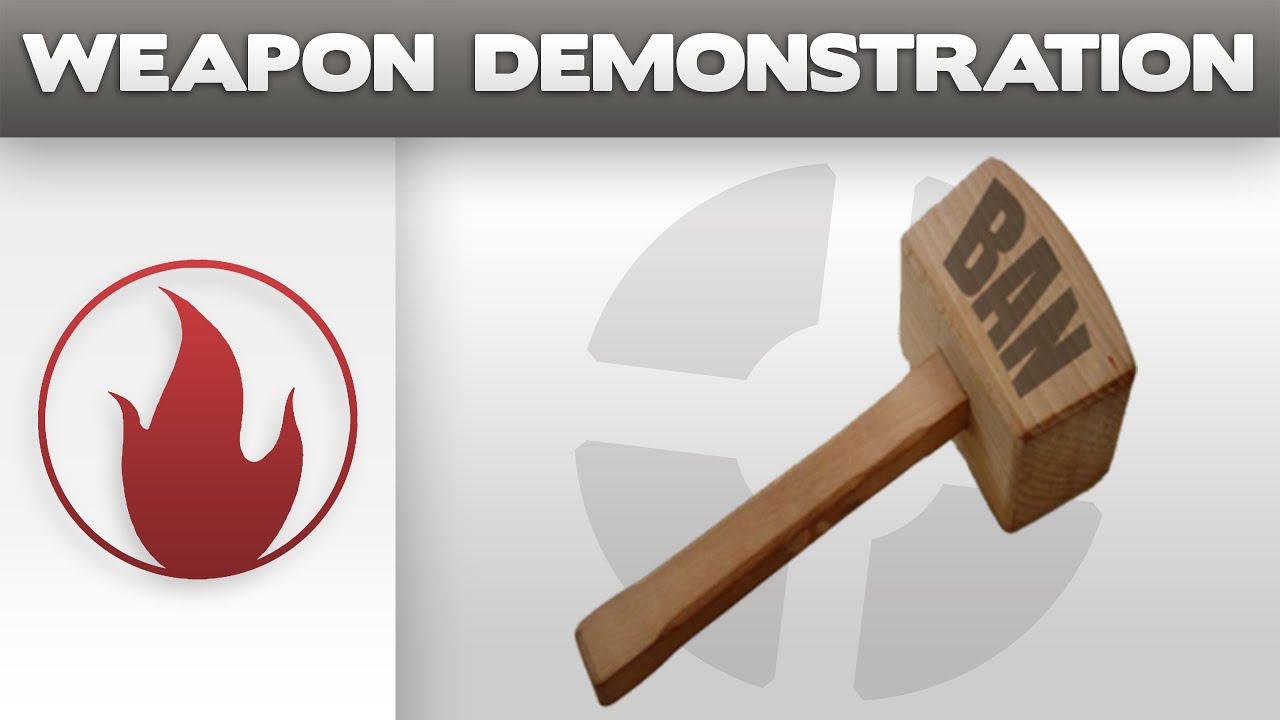 Joke Weapon Demonstration: Ban Hammer - YouTube