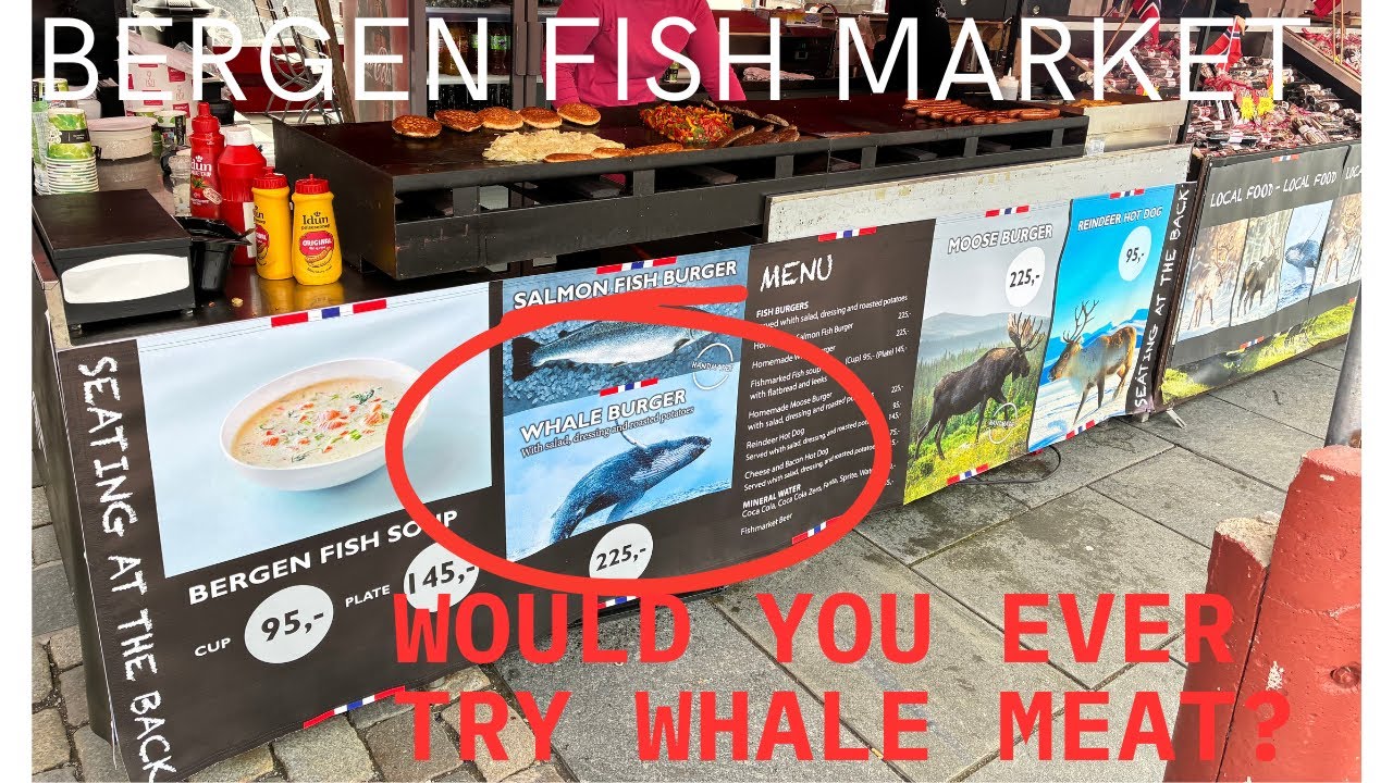 WHALE meat? controversial but its back on sale in Bergen Norway at the ...