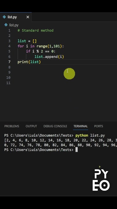 Python Standard List VS List Comprehension #python #visualstudio #shorts - YouTube