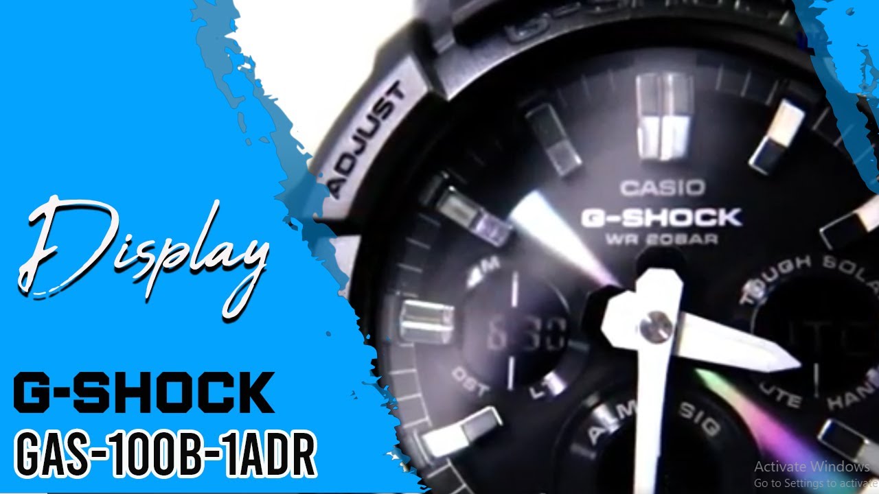 JAM TANGAN CASIO G-SHOCK GAS 100B 1ADR / GAS-100B-1ADR DISPLAY # ...