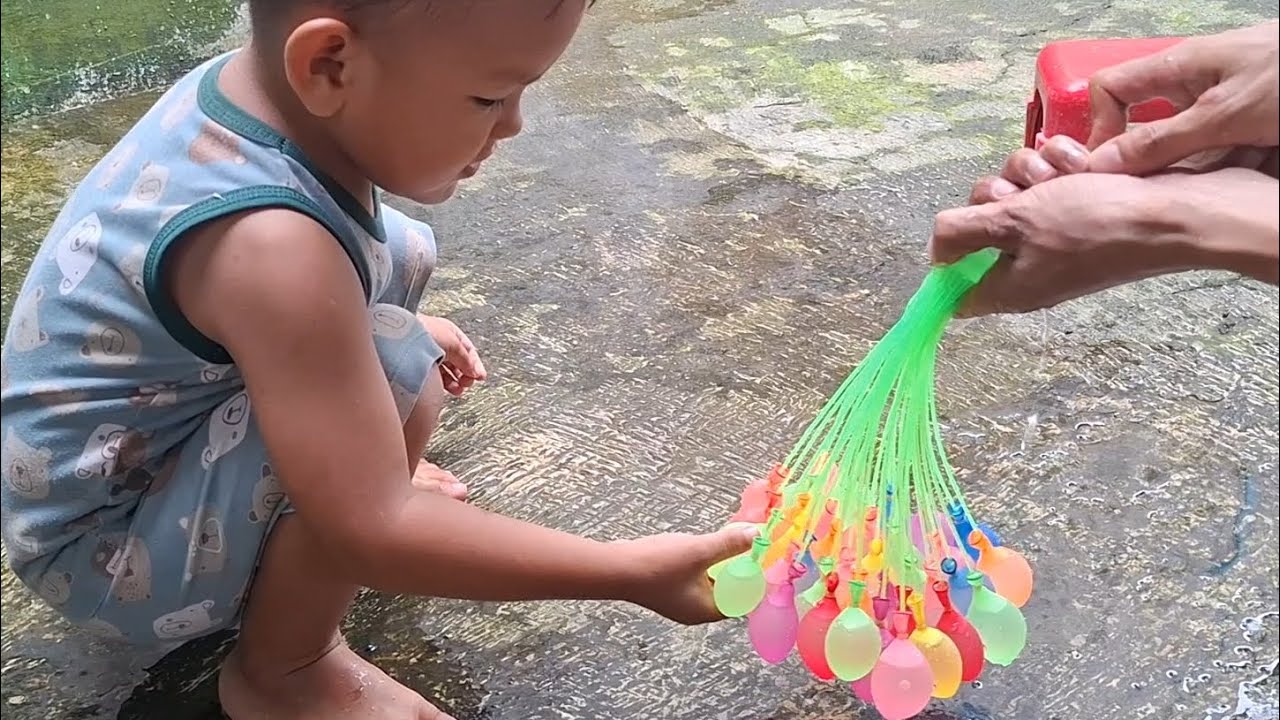 Permainan balon air | 72 balon dalam semenit - YouTube