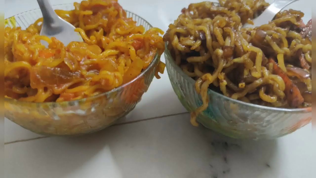 2-minute Maggie in- two different ways🍝 / spicy Maggie/Chinese Maggie ...