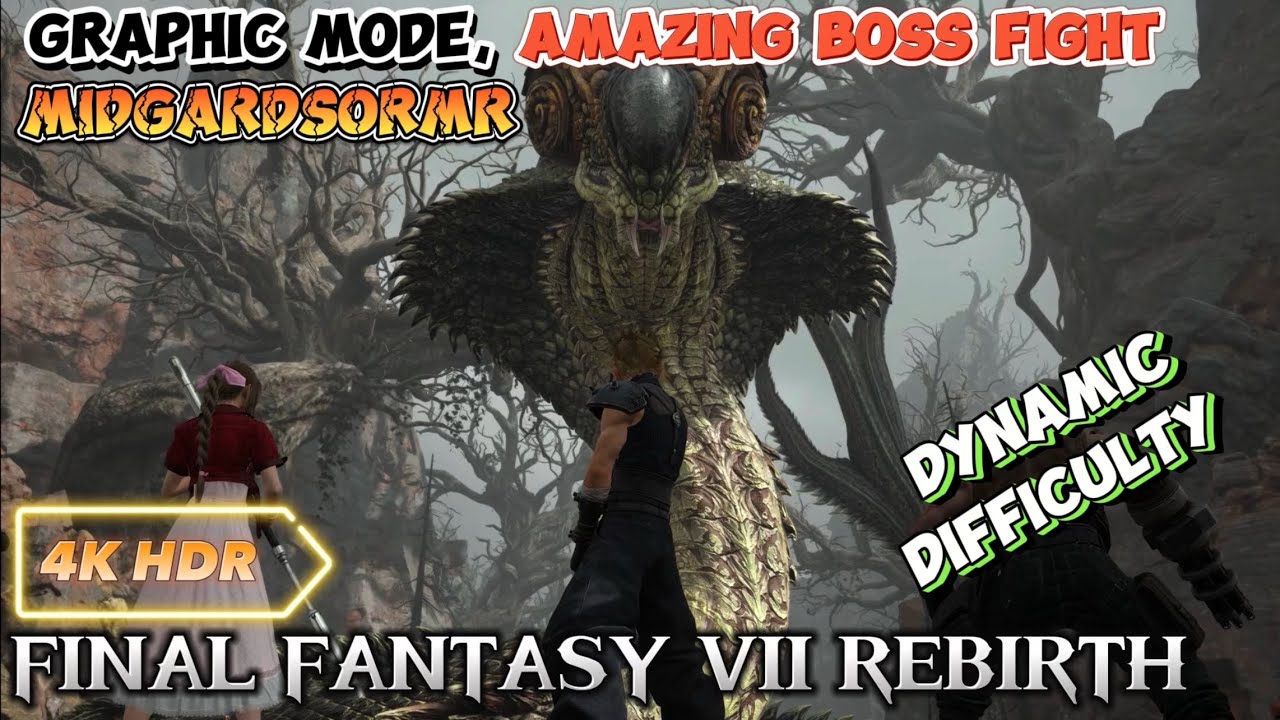 FINAL FANTASY VII REBIRTH 4K HDR GRAPHIC MODE, AMAZING BOSS FIGHT ...