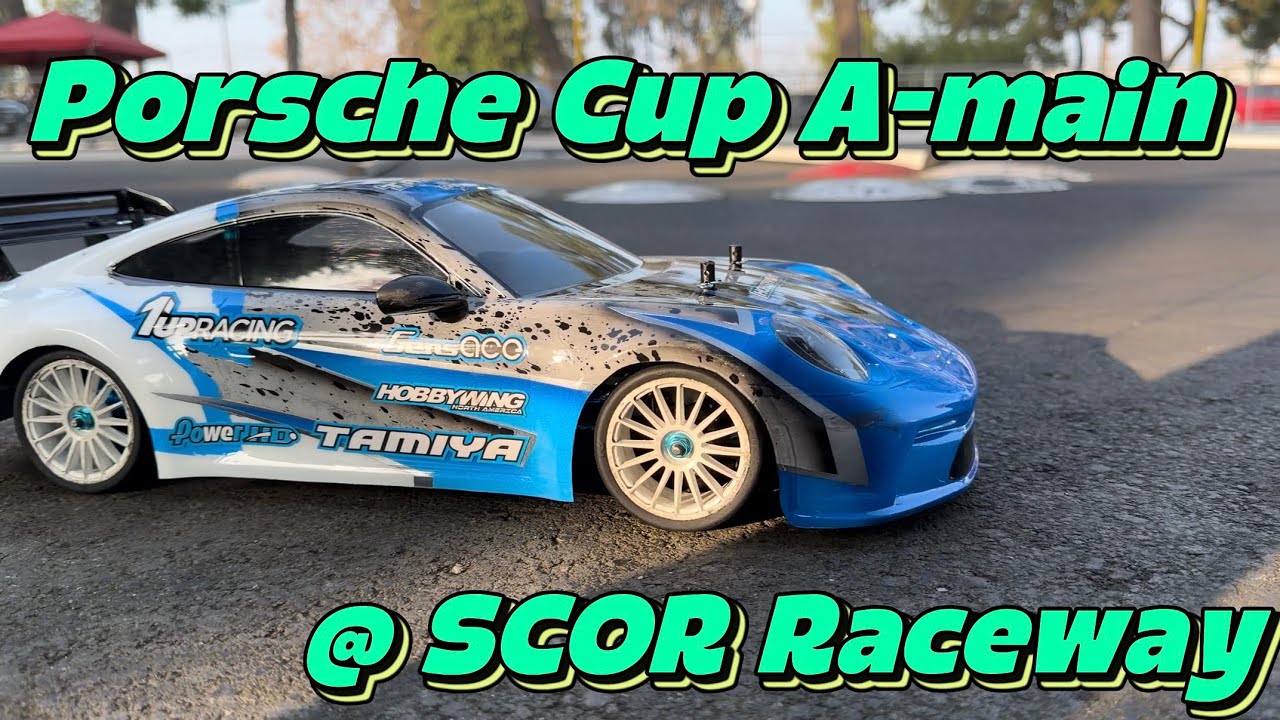 Porsche Cup A-main race at SCOR Raceway in Anaheim, CA. Held on ...