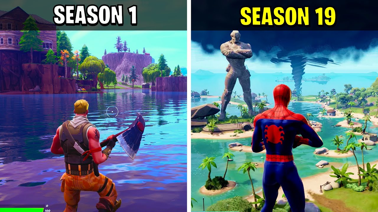 Evolution of Fortnite Battle Royale! (Chapter 1 - 3 Gameplays) - YouTube