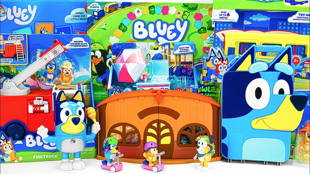 Bluey Toy Collection Unboxing Review 🐾 Bluey School Friends Playset 🚌 ...