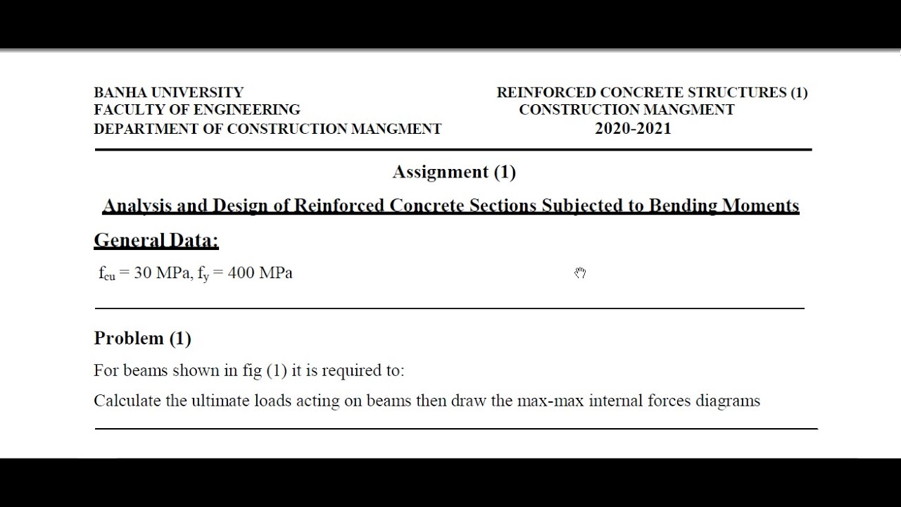 Analysis and design of Rectangular R.C Sections Part 1 - YouTube