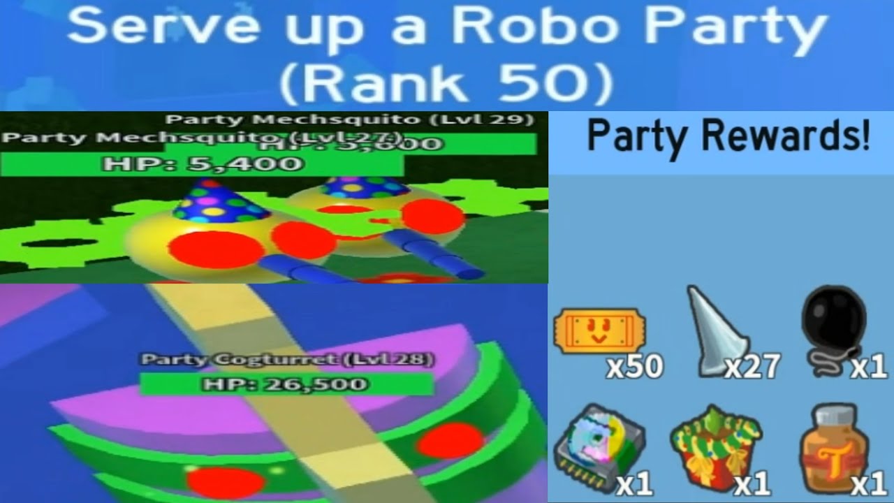 Solo Completing Ranks 46-50 Robo Party Cake | Rank 46-50 Rewards | Bee ...