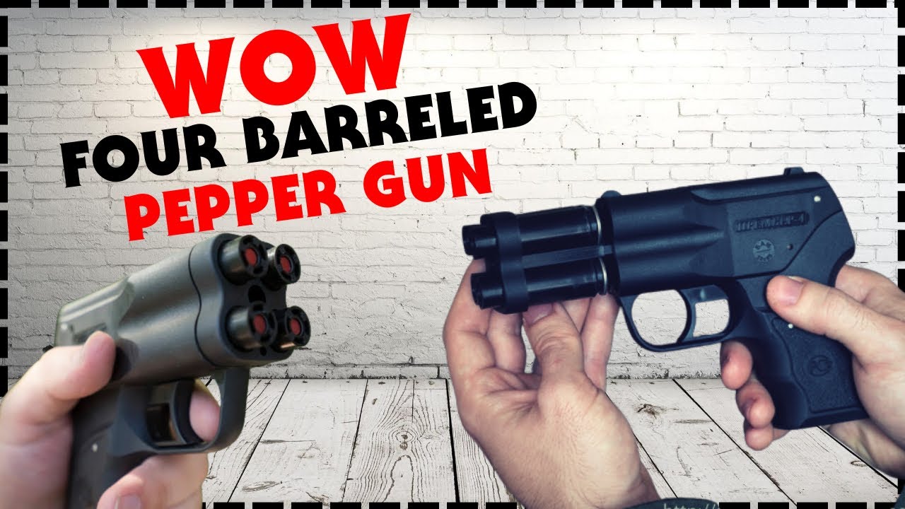Four Barreled Pepper Gun For Self Defense - YouTube
