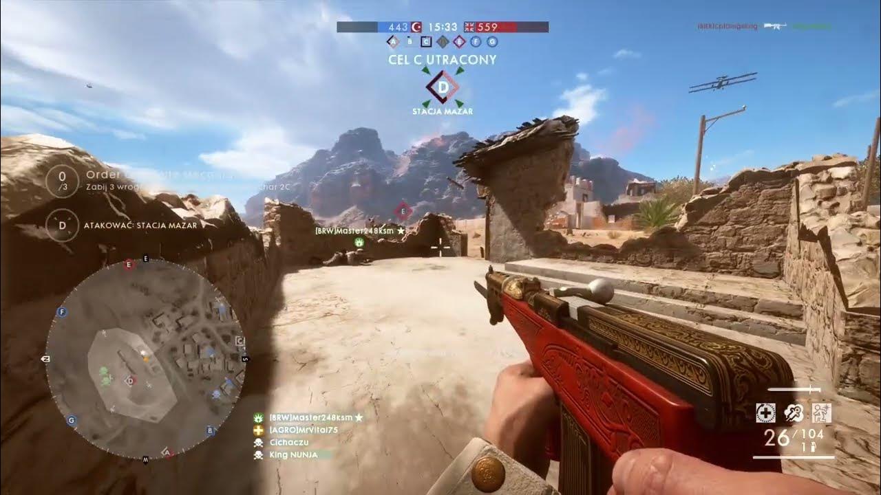 Battlefield 1: Podbój , Conquest Gameplay(No Commentary) Sinai desert Pustynia Synajska PTFO ...
