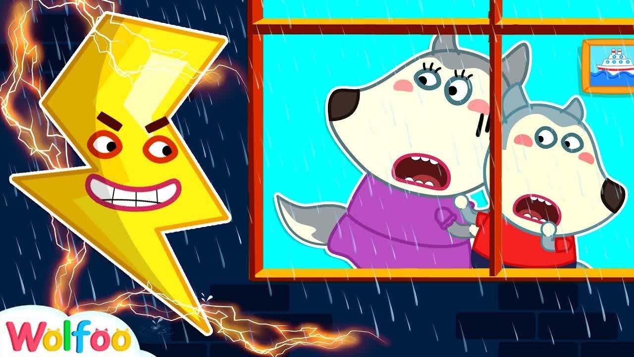 Thunder, Go Away!!! - Wolfoo Learns Safety Tips for Kids | Wolfoo ...