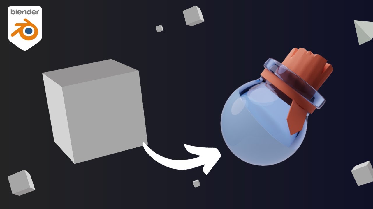 How I Created This Potion Bottle In Blender Beginner Tutorial - YouTube