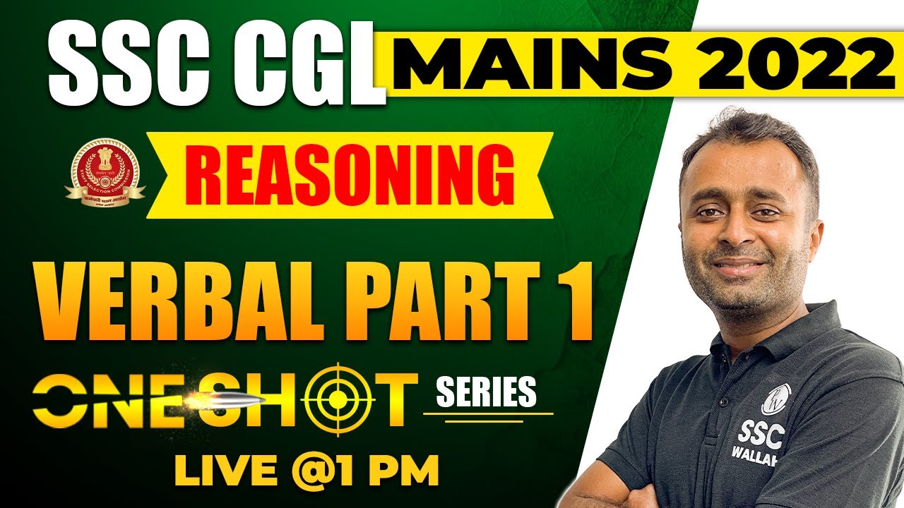 SSC CGL Tier 2 2022 | Reasoning | Verbal Part 1 by Kushal sir | SSC CGL ...