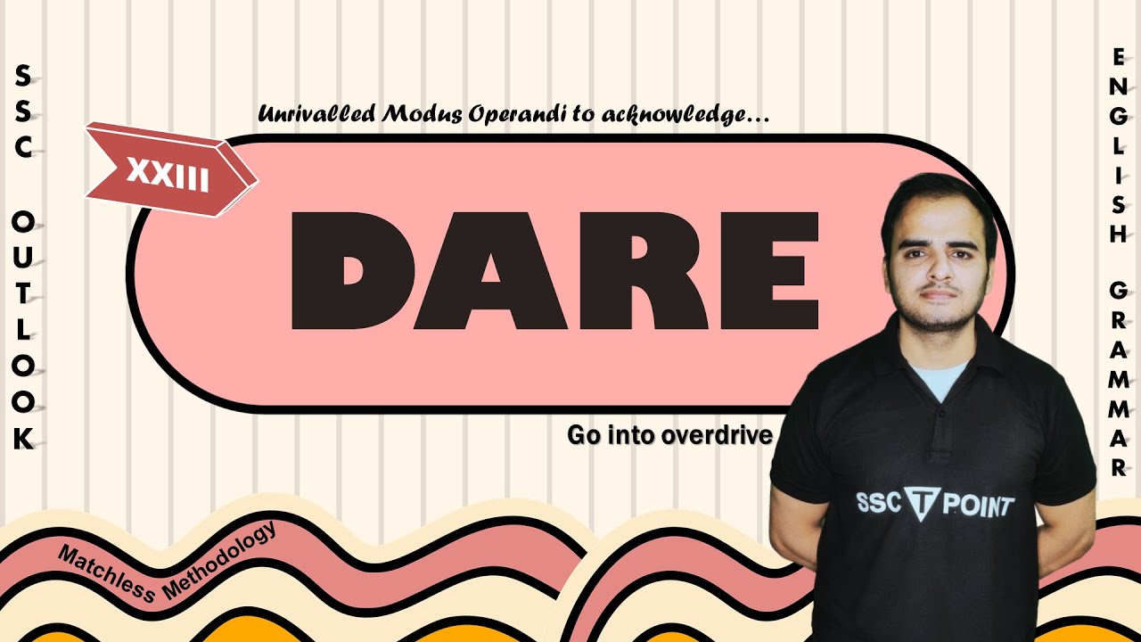 SSC English Grammar: Model Verb Dare for SSC CGL/ CHSL/ CPO Part-23 ...