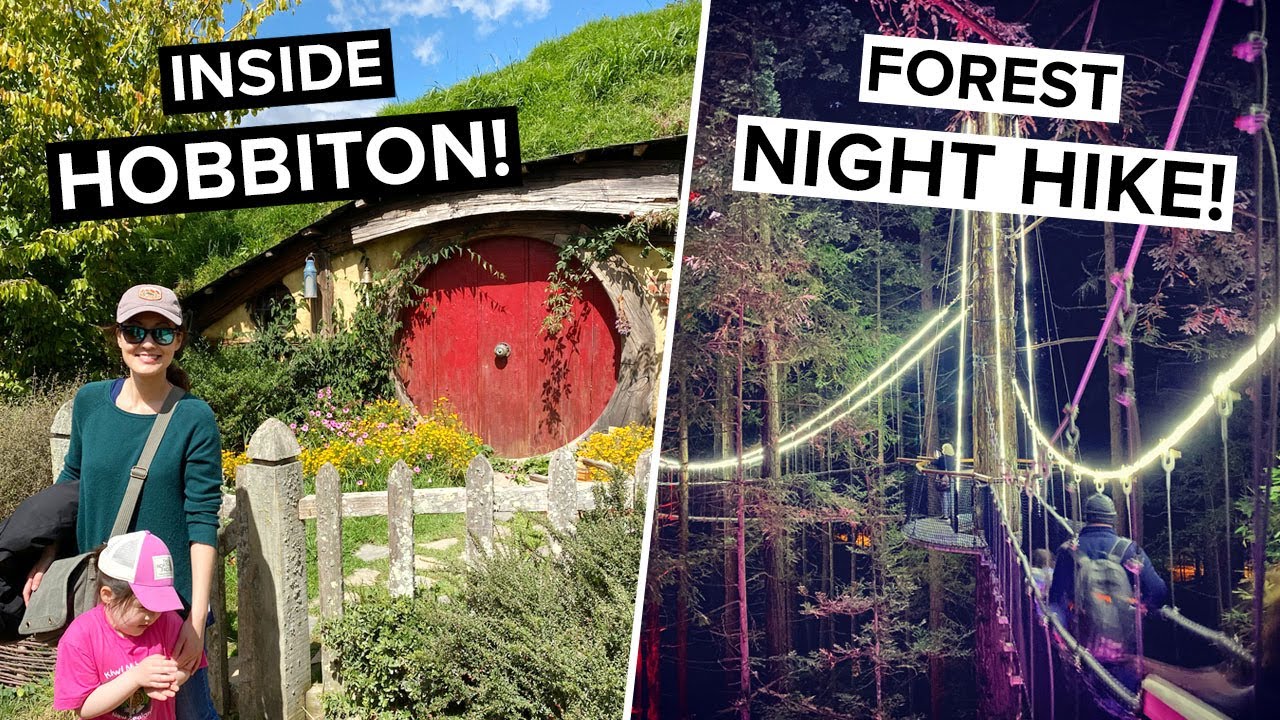 NEW ZEALAND TRAVEL VLOG Day 4 | HOBBITON MOVIE SET TOUR | REDWOODS ...