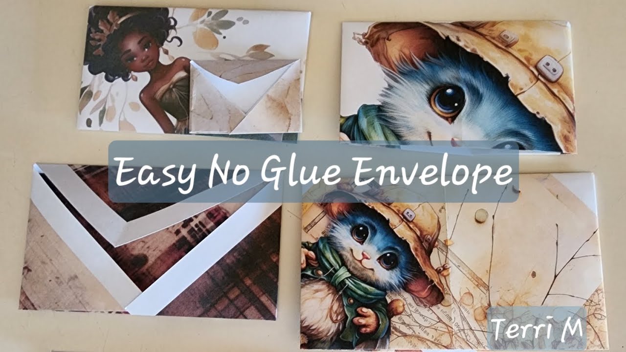 Easy No Glue Envelope - YouTube