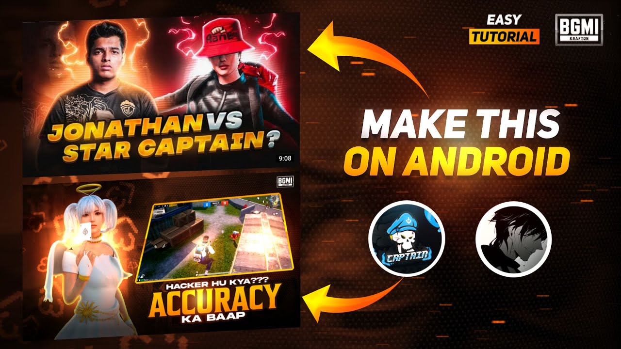 How to Make Thumbnail 🔥 like Star Captain & Jaguar Og on Android | BGMI ...
