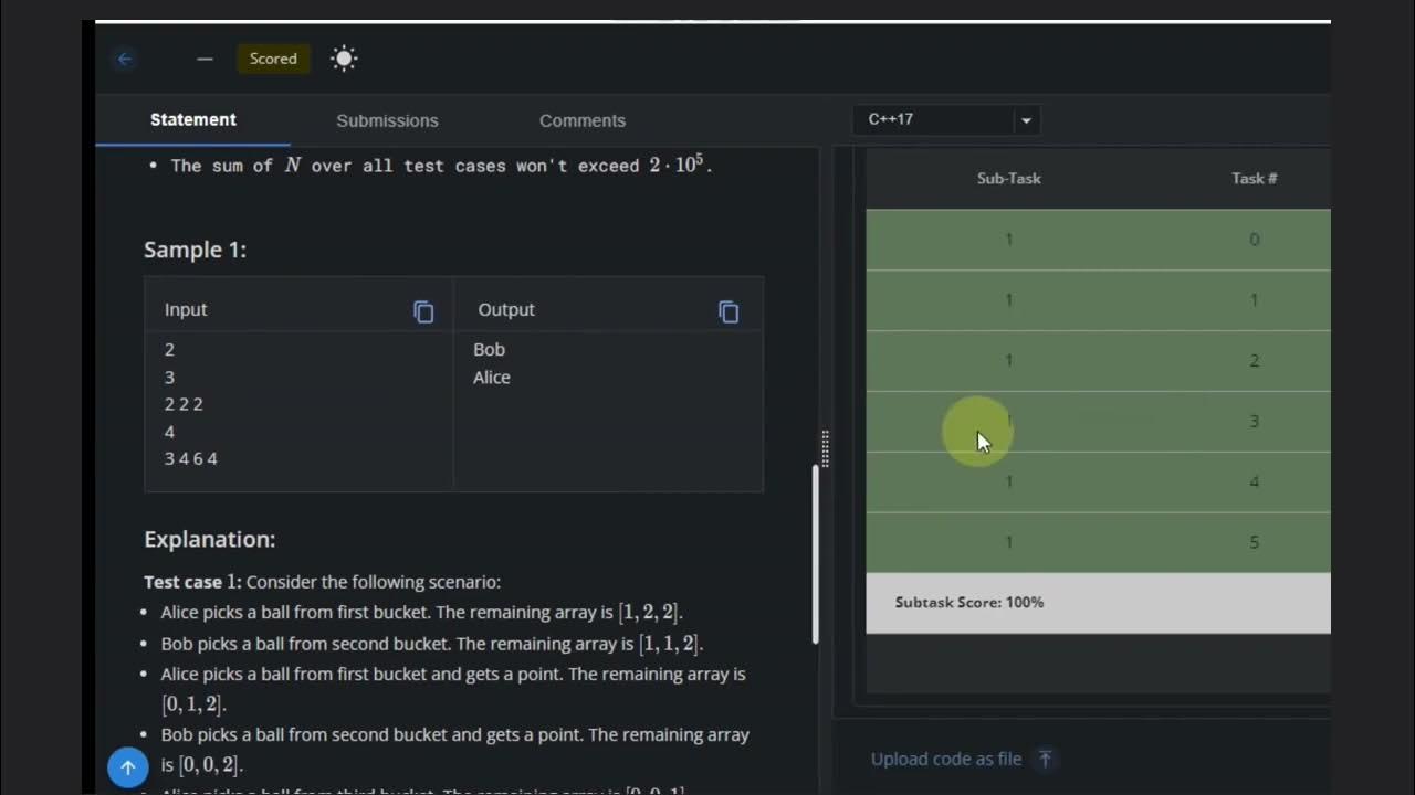 Bucket Game | BGME| Codechef STARTERS 125 | Full Solution with code ...