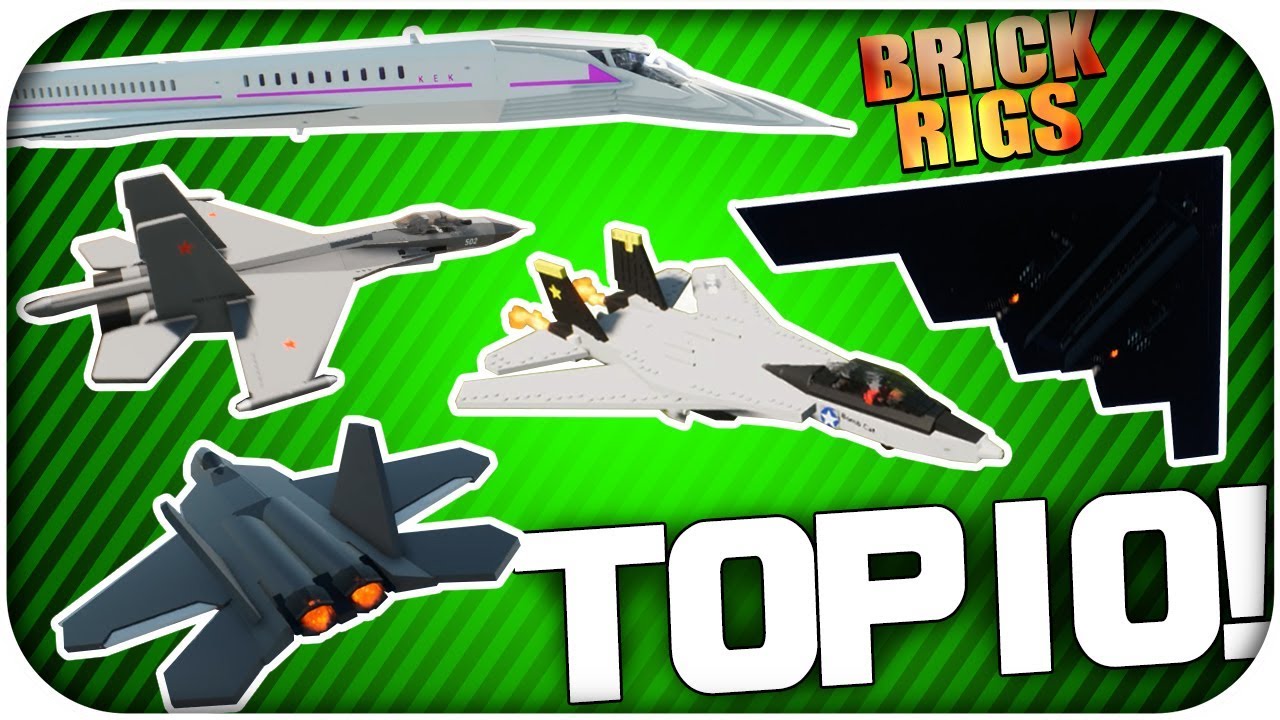 TOP 10 JET AIRCRAFT LEGO BUILDS- Part 1 - Brick Rigs Gameplay - YouTube