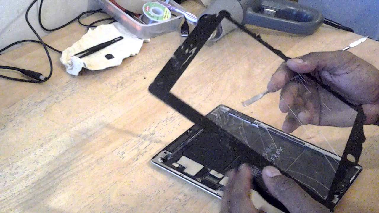 How To: Replace ipad 4 broken front panel - YouTube