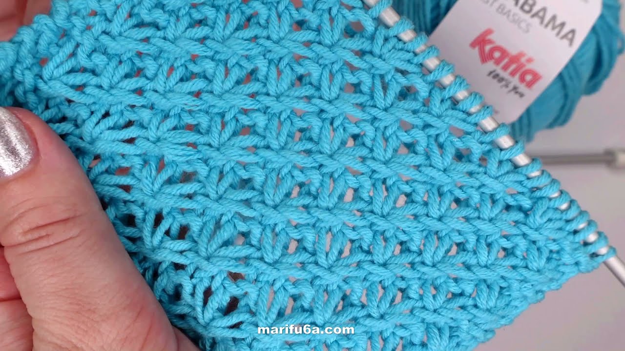 How to knit star stitch simple tutorial for beginners by marifu6a - YouTube