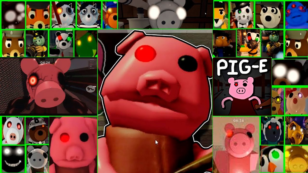 Piggy BOOK 1-2 CHAPTER 1-13 ALL JUMPSCARES Perfectly Normal Piggy game ...