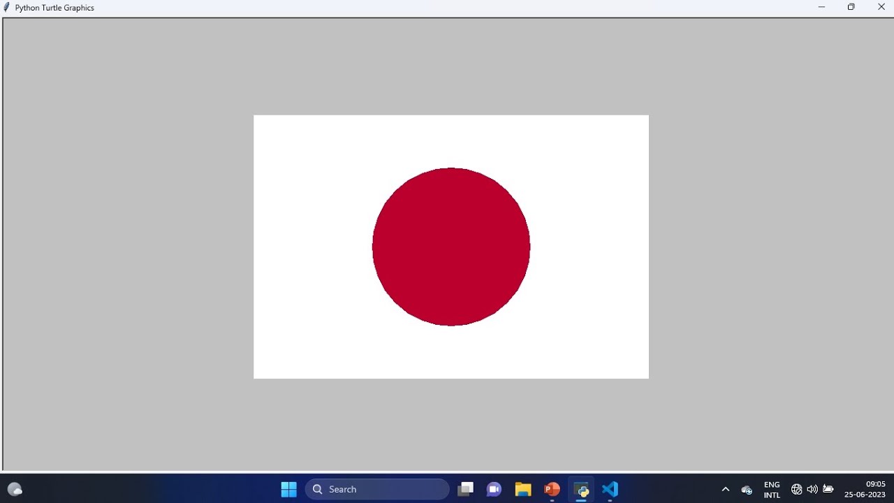 How To Make Japanese Flag By Using Python Youtube