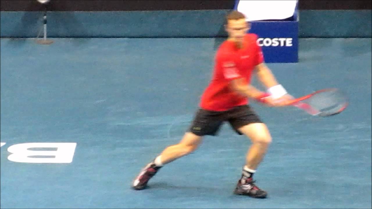 Andy Murray Slow Motion Running Forehand Backhand return - YouTube