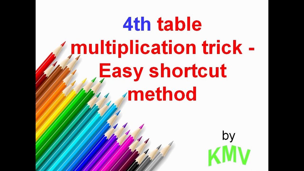 4th table multiplication trick easy shortcut method - YouTube
