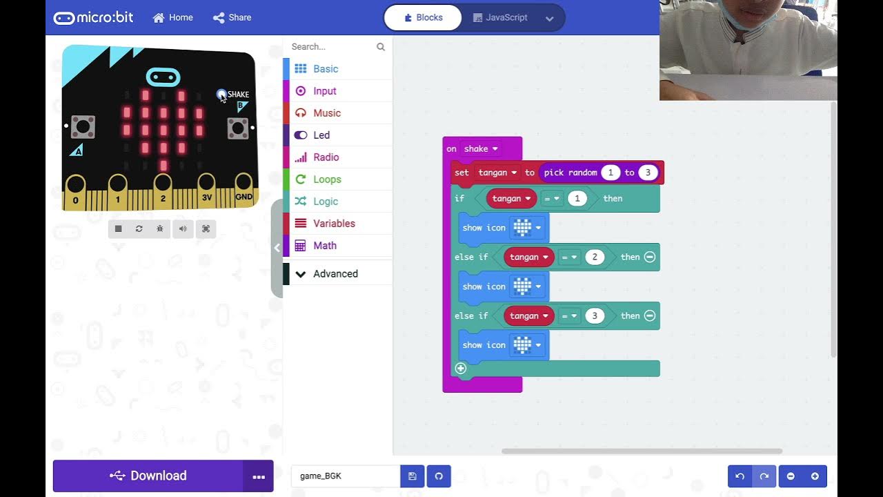 Tutorial Membuat Game Batu Gunting Kertas (BGK) Di MicroBit - YouTube